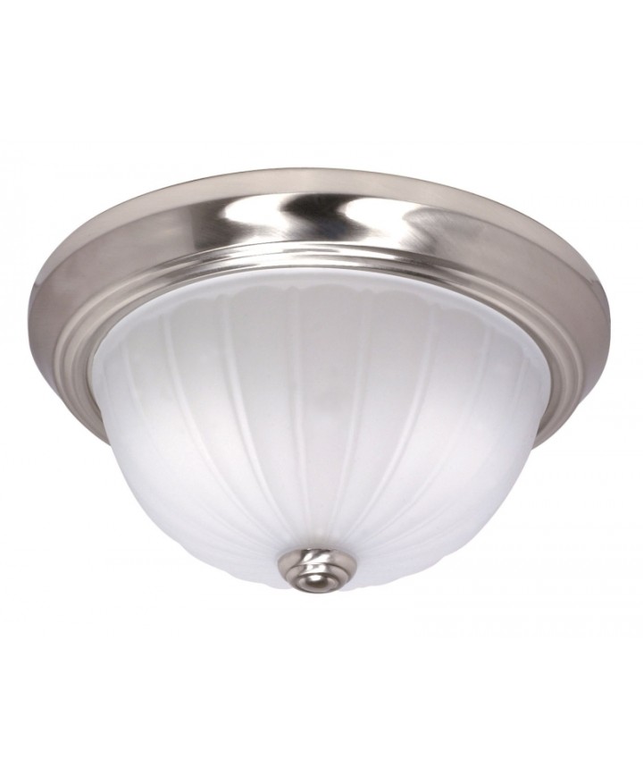 Nuvo Lighting 60/448 3 Light Cfl 15 inch Flush Mount Frosted Melon ...