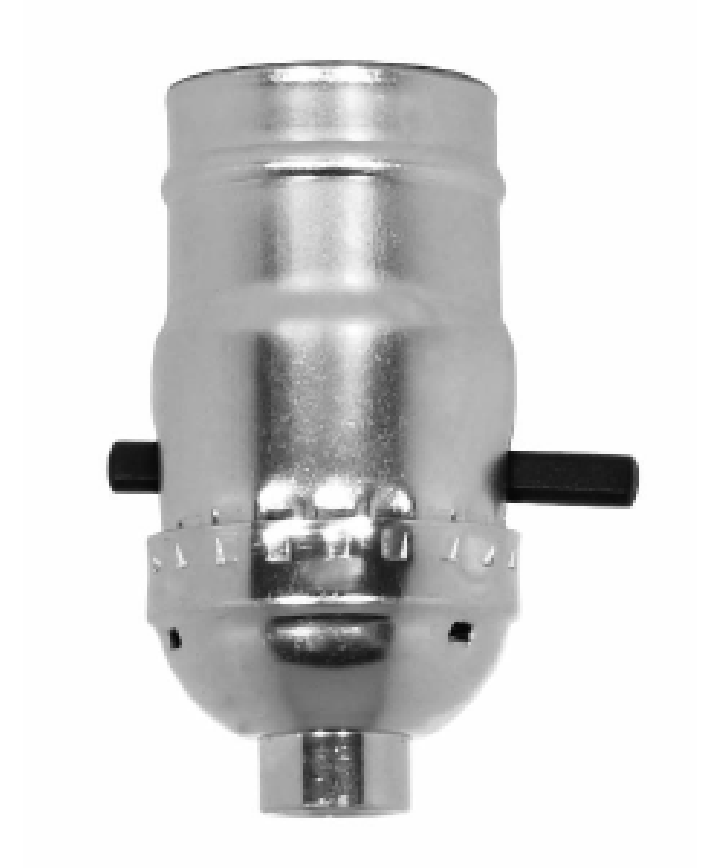 Satco 80/1001 Satco Medium Base Light Socket On-Off Push Thru