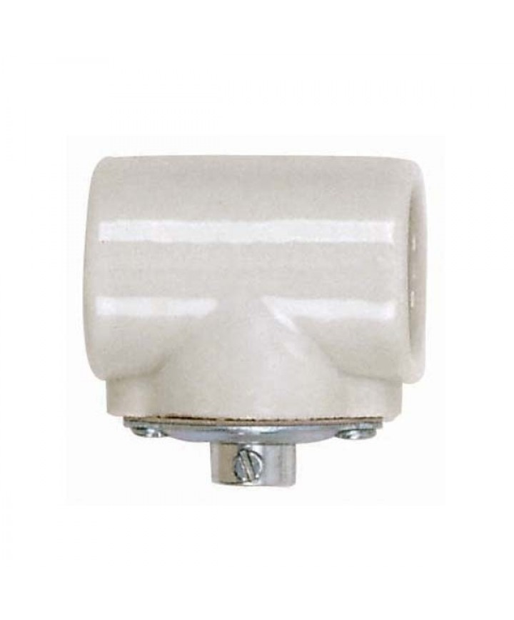 Satco 90/1109 Medium Base Twin Porcelain Socket w/ Flange Bushing 1/8 ...