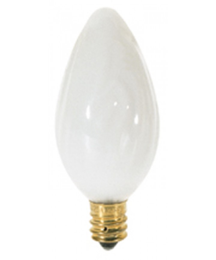 Satco S3372 Satco 25F10/W 25 Watt 120 Volt F10 Candelabra Base White ... Satco S3372 Satco 25F10/W 25 Watt 120 Volt F10 Candelabra Base White ...