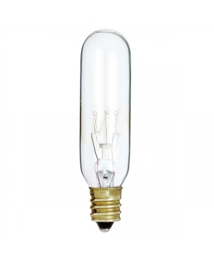 Satco S3714 25 Watt Incandescent T6 Light Bulb Clear Candelabra base ...
