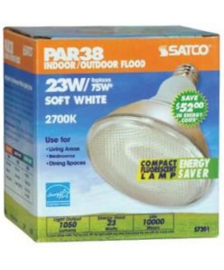 Satco S7201 Satco 23 Watt 120 Volt PAR38 E26 Medium Base 2700K 10,000 ...