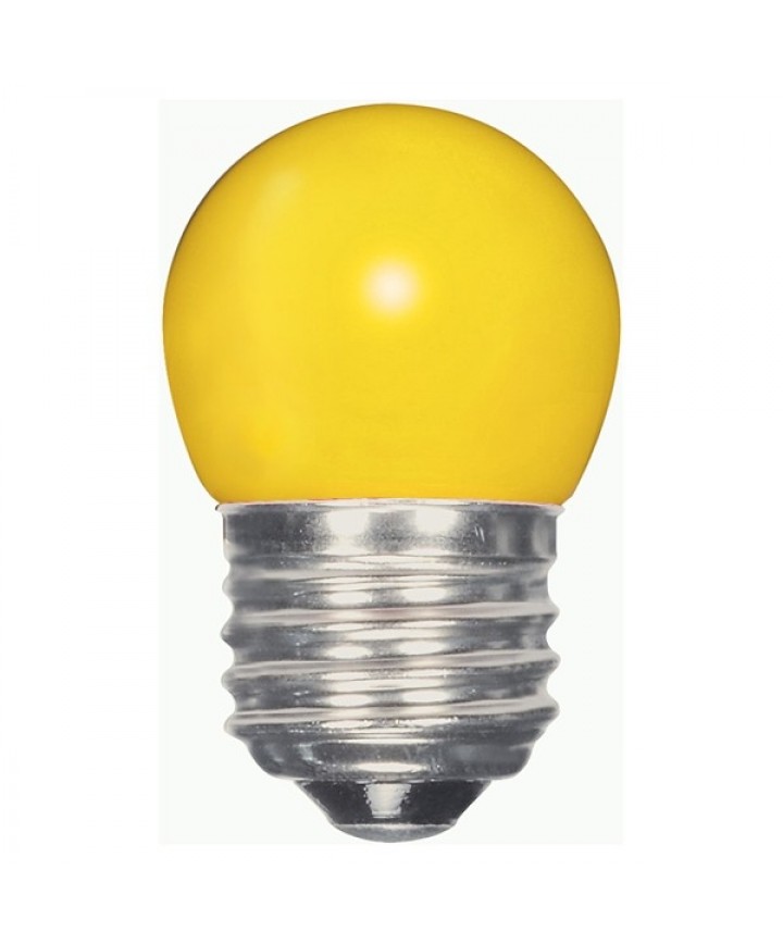 Satco S9166 1.2 Watts S11 LED Bulb Yellow Medium Base 120 Volts