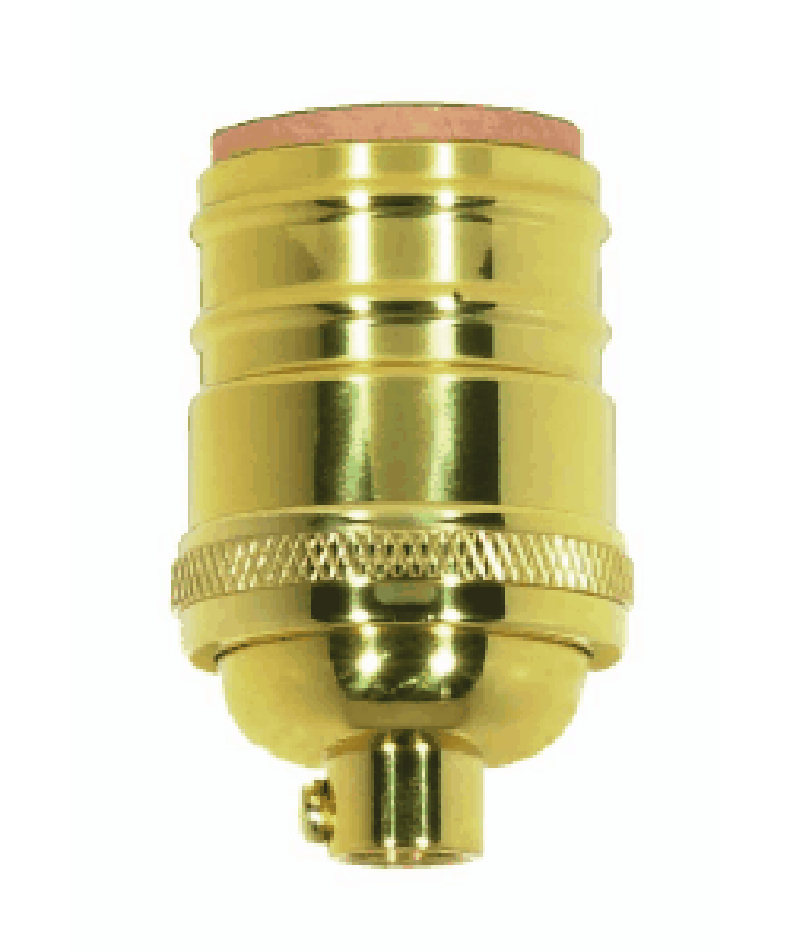Satco|Nuvo 80/1054 | Satco Short Keyless Polished Brass Lamp Socket