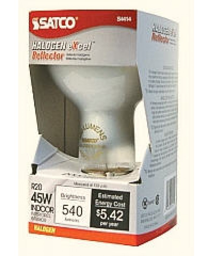 Satco S4514 45R20/FL/HAL/120V R20 45W E26 Medium Base 70 Deg. Light Bulb