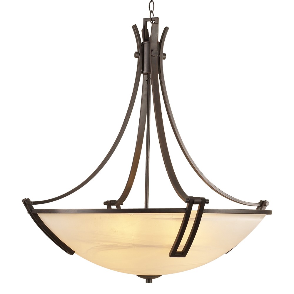 PLC Lighting 14866 ORB 5 Light Chandelier Highland Collection