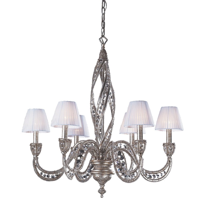 ELK Lighting 6236/6 Renaissance 6 Light Chandelier in Sunset Silver and ...