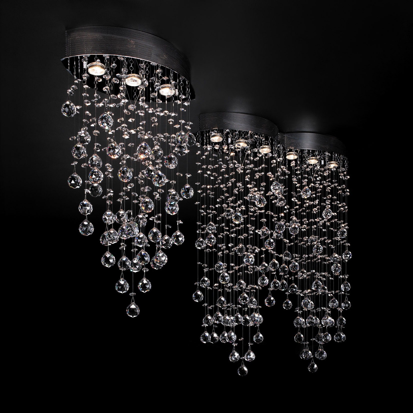 PLC Lighting 81624 PC 6 Light Ceiling Light Drizzle Collection