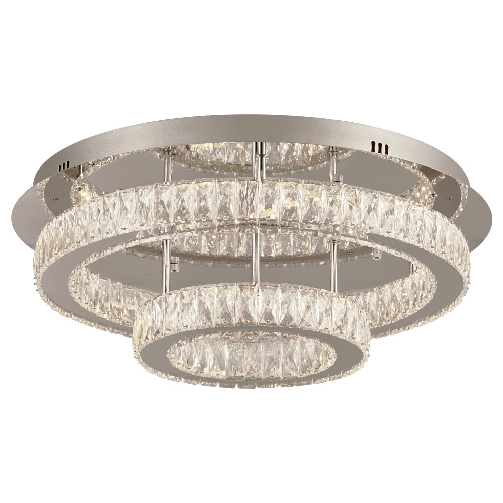 PLC Lighting 90076PC Equis Led 2-Ring Round Ceiling Lite
