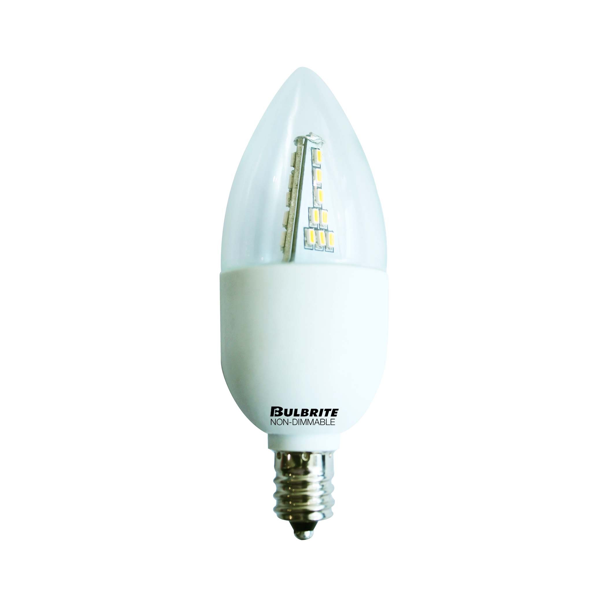 Bulbrite 770404 | LED3CTC/E 3 Watt (25 Watt) LED B10 Non-Dimmable ...