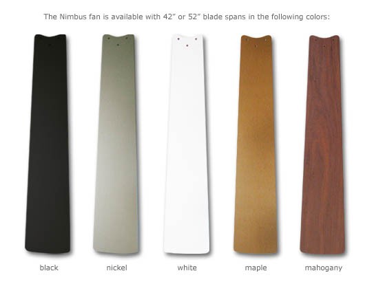 Modern Fan Company NIM-DB-52-WH-IN-005 Nimbus Dark Bronze Ceiling Fan