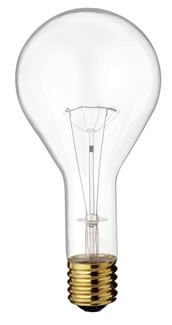 Satco S4961 Satco 300 Watt 130 Volt PS35 Mogul Base Clear Incandescent ...