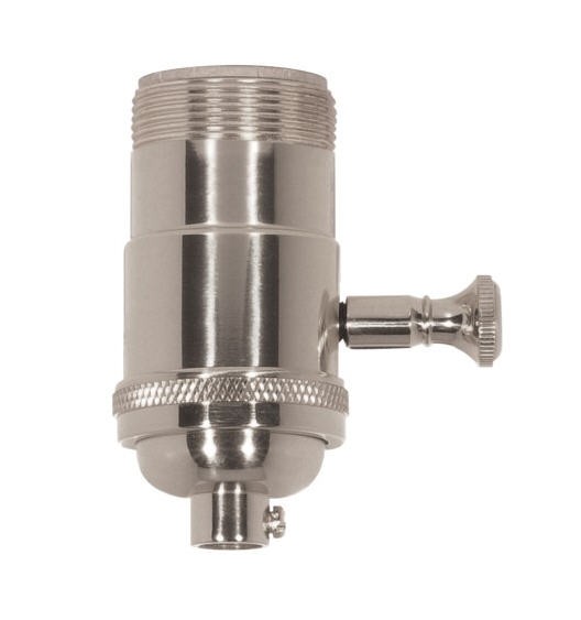 Satco 80/1067 150W Full Range Turn Knob Dimmer Lamp Socket w/Uno Thread