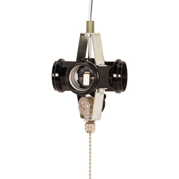 Satco 90/1588 Phenolic 4 Light Socket Cluster Medium Base On-Off Nickel ...