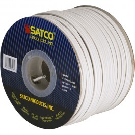 Satco 93/126 Satco 93-126 18/2 SPT-2 105C 250FT White Spool Wire