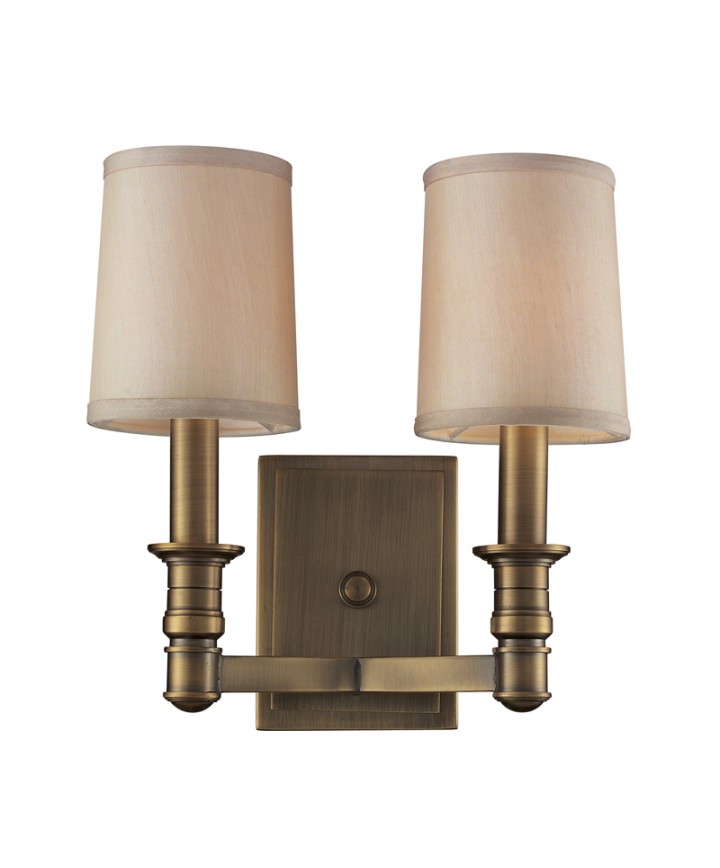 ELK Lighting 31261/2 Baxter 2 Light Wall Sconce in Brushed Antique Brass