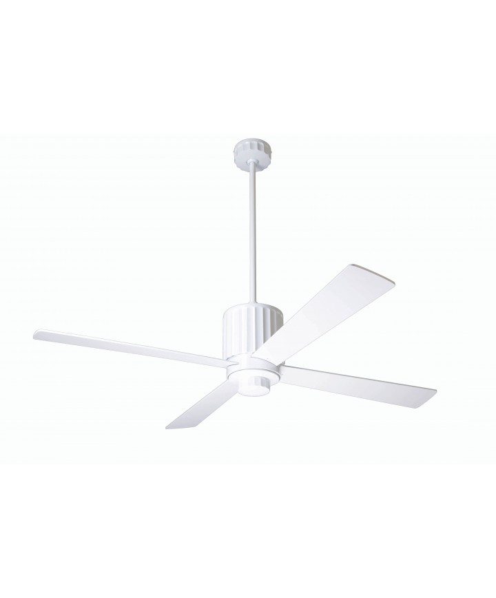 Modern Fan Company FLU-GW-42-MP-NL-NC Flute Gloss White Ceiling Fan