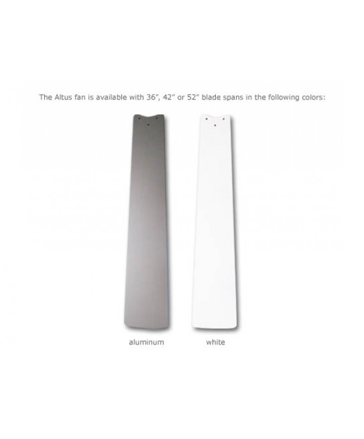 Modern Fan Company ALT-GW-52-WH-NL-NC Altus Gloss White Ceiling Fan