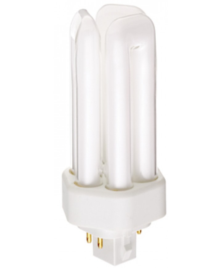Satco S8343 Satco CFT18W/4P/835/ENV 18 Watt T4 GX24q-2 4 Pin Base Triple Tube 3500K 10,000 Hour ...