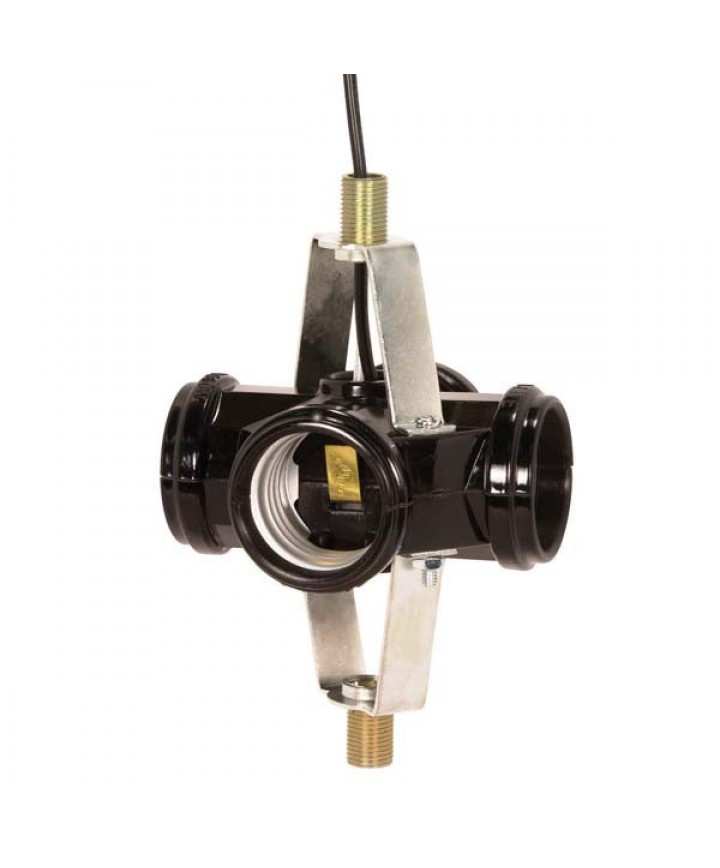 Satco 90/464 4 Light Socket Cluster Medium Base E26 Black Phenolic w ...